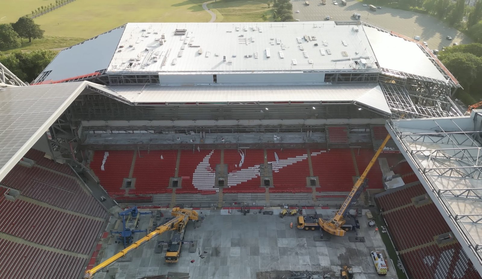 A sneak peek inside the new Anfield Road stand